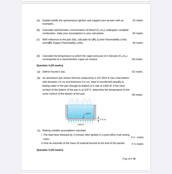Solved 02 marks (a) Explain briefly the spontaneous ignition | Chegg.com