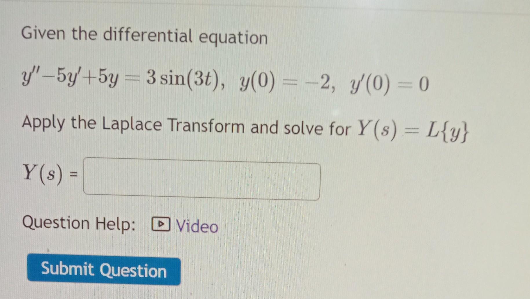 Solved Given the differential equation | Chegg.com