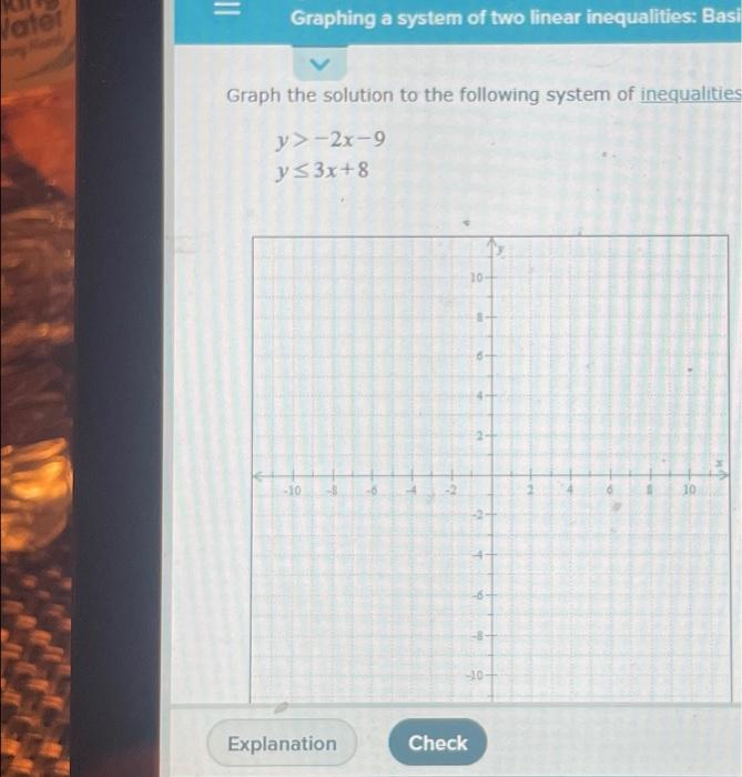 Solved later Graphing a system of two linear inequalities: | Chegg.com
