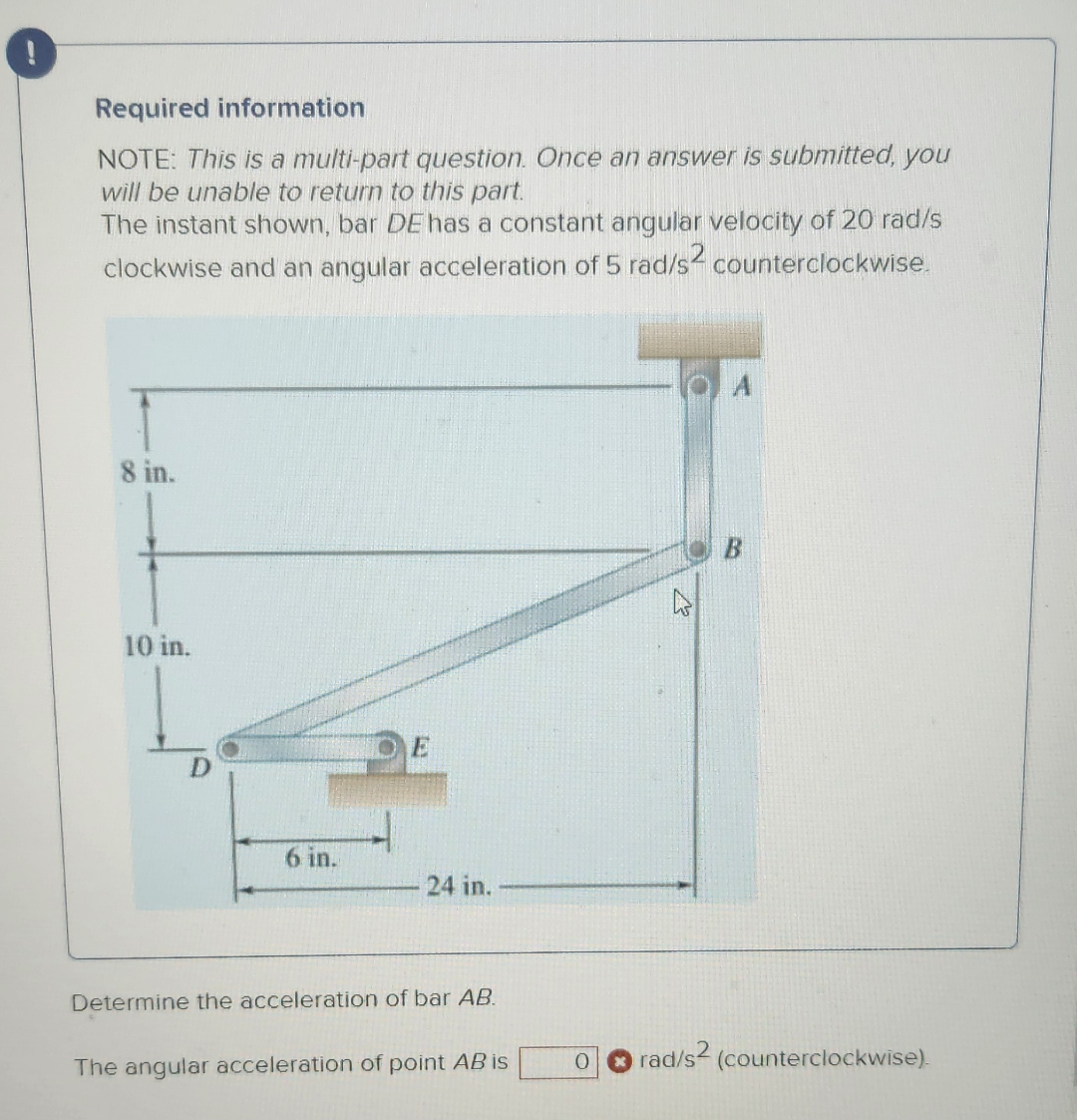 Solved !Required informationNOTE: This is a multi-part | Chegg.com
