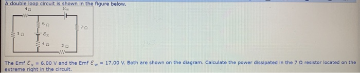 Solved A double loop circuit is shown in the figure below. | Chegg.com