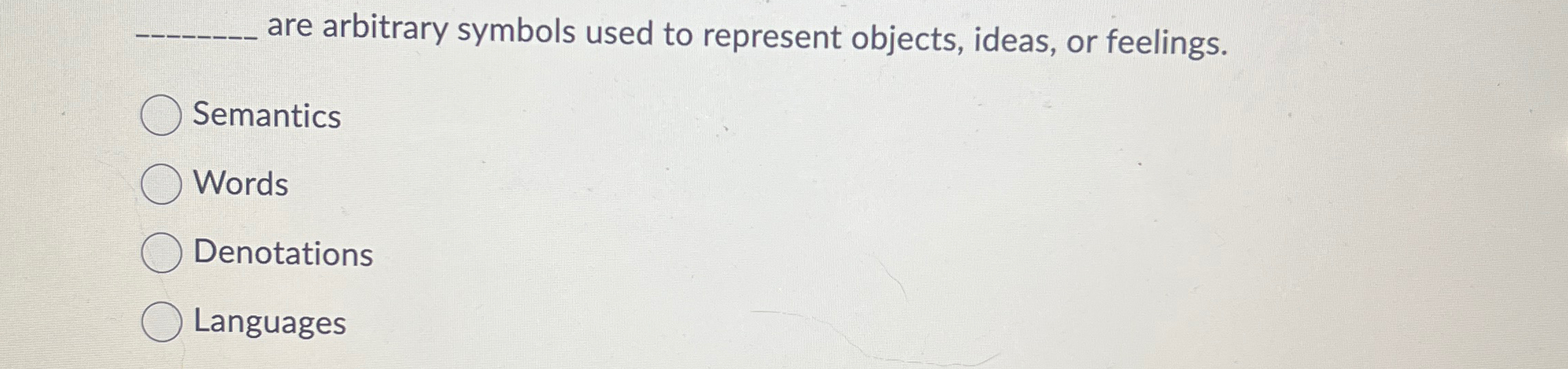 Solved are arbitrary symbols used to represent objects, | Chegg.com
