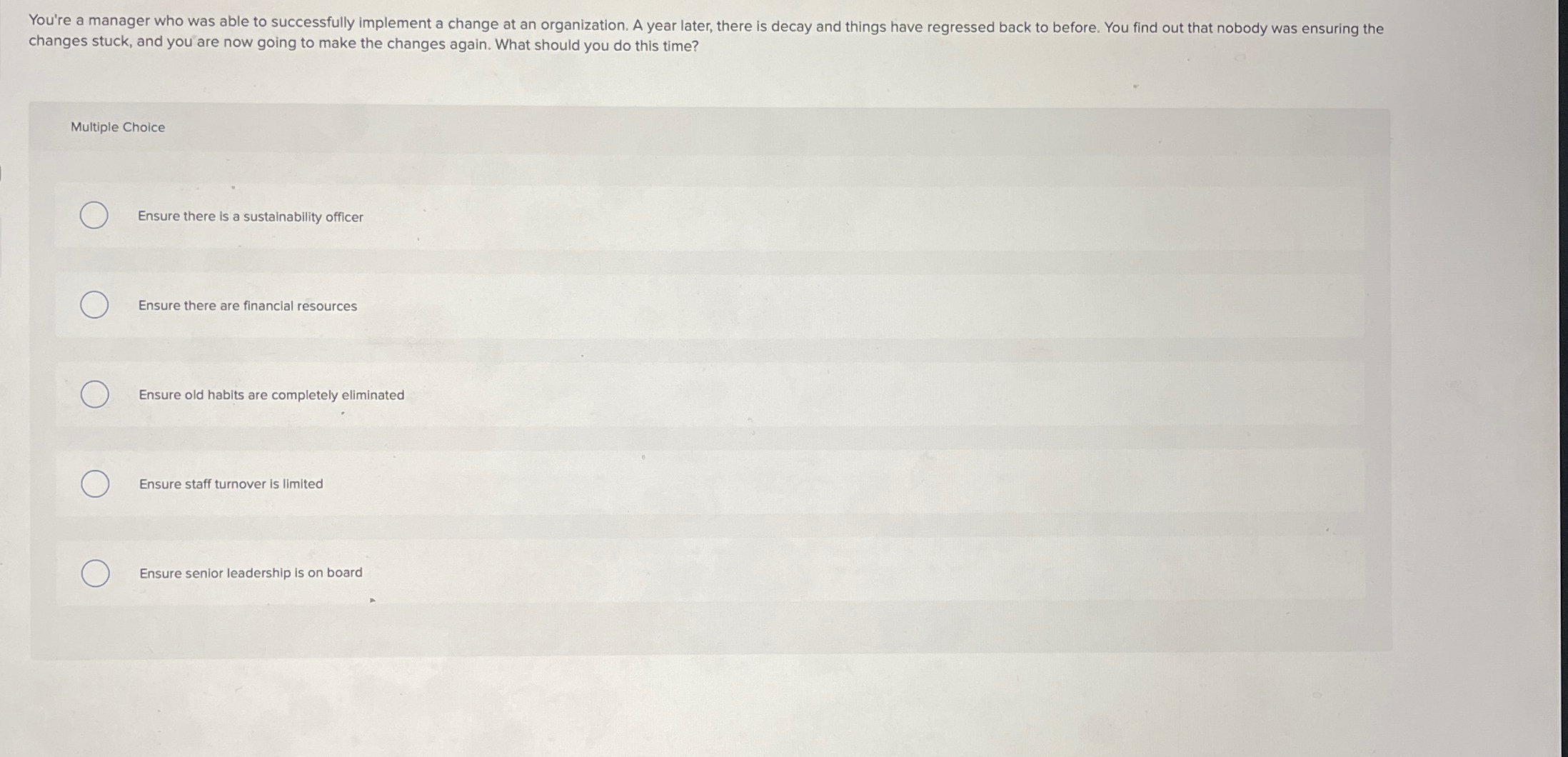 Solved changes stuck, and you are now going to make the | Chegg.com
