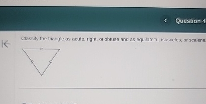 Solved Classity the triangle as acute, right, or obtuse and | Chegg.com