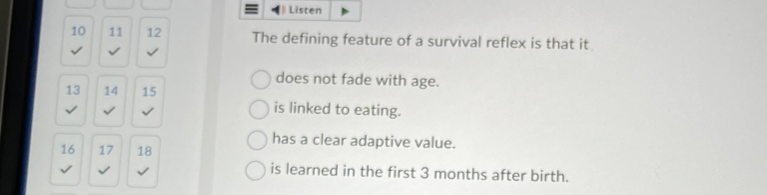 Solved The defining feature of a survival reflex is that | Chegg.com