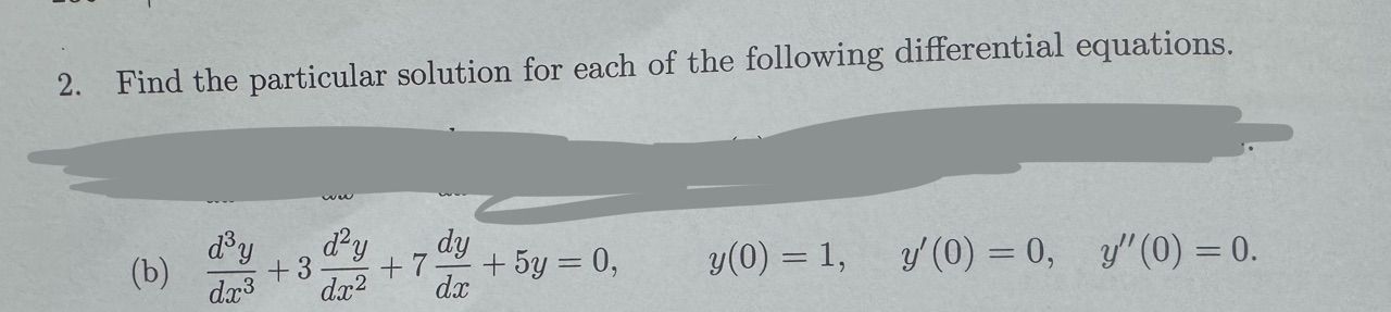Solved helpFind the particular solution for each of ﻿the | Chegg.com