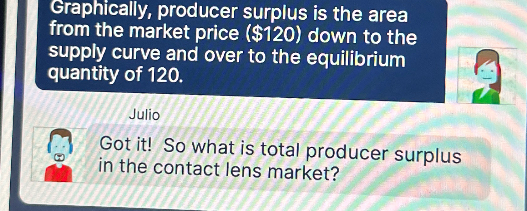 Solved Graphically, producer surplus is the area from the | Chegg.com