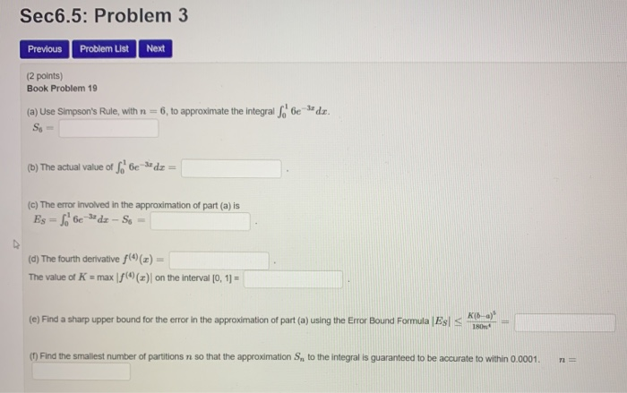 Solved Sec6.5: Problem 3 Previous Problem List Next (2 | Chegg.com