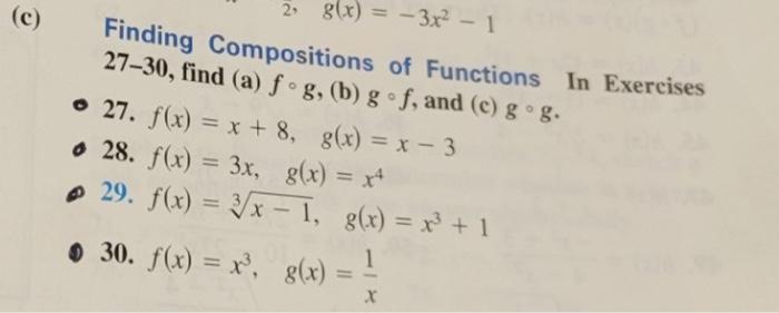 Solved Finding Compositions of Functions In Exercises 27-30, | Chegg.com