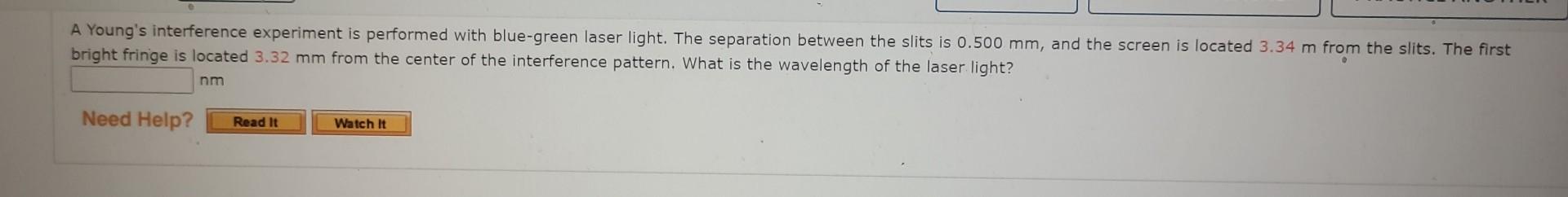Solved A Young's interference experiment is performed with | Chegg.com