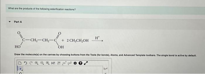Solved What are the products of the following esterification | Chegg.com
