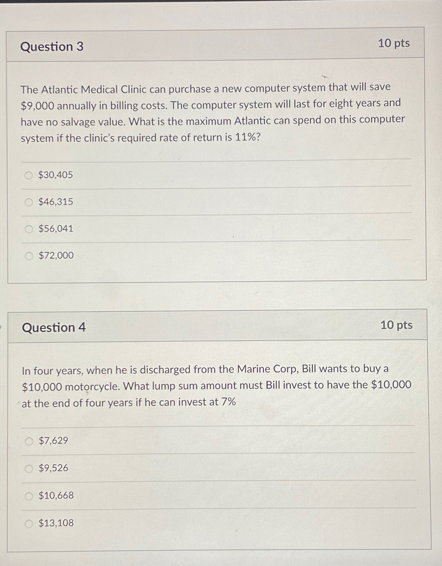 Solved Question 310ptsThe Atlantic Medical Clinic can | Chegg.com