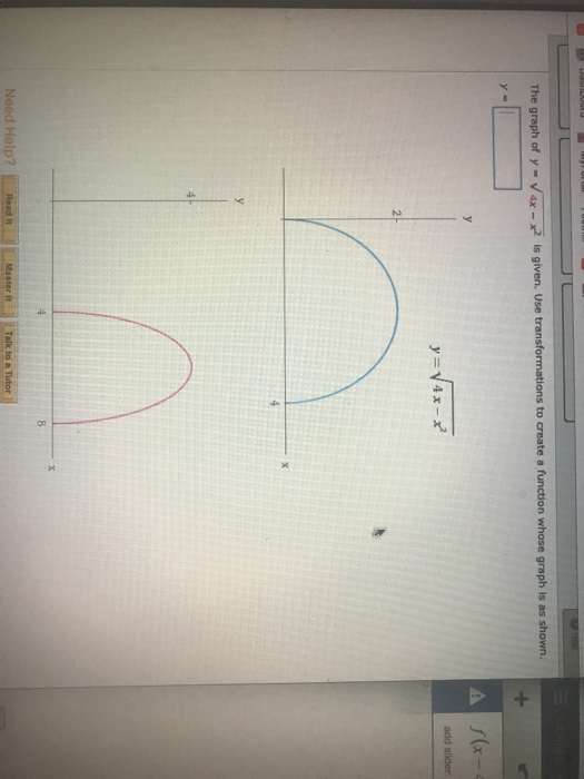 Solved The graph of y - 4x - x2 is given. Use | Chegg.com