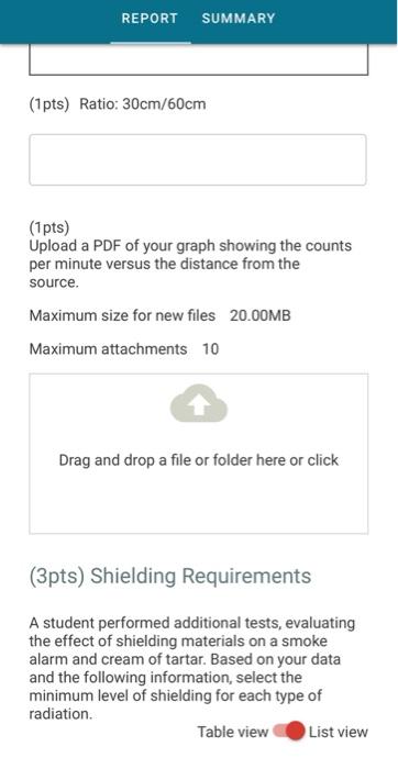REPORT SUMMARY Data And Report Submission - Nuclear | Chegg.com