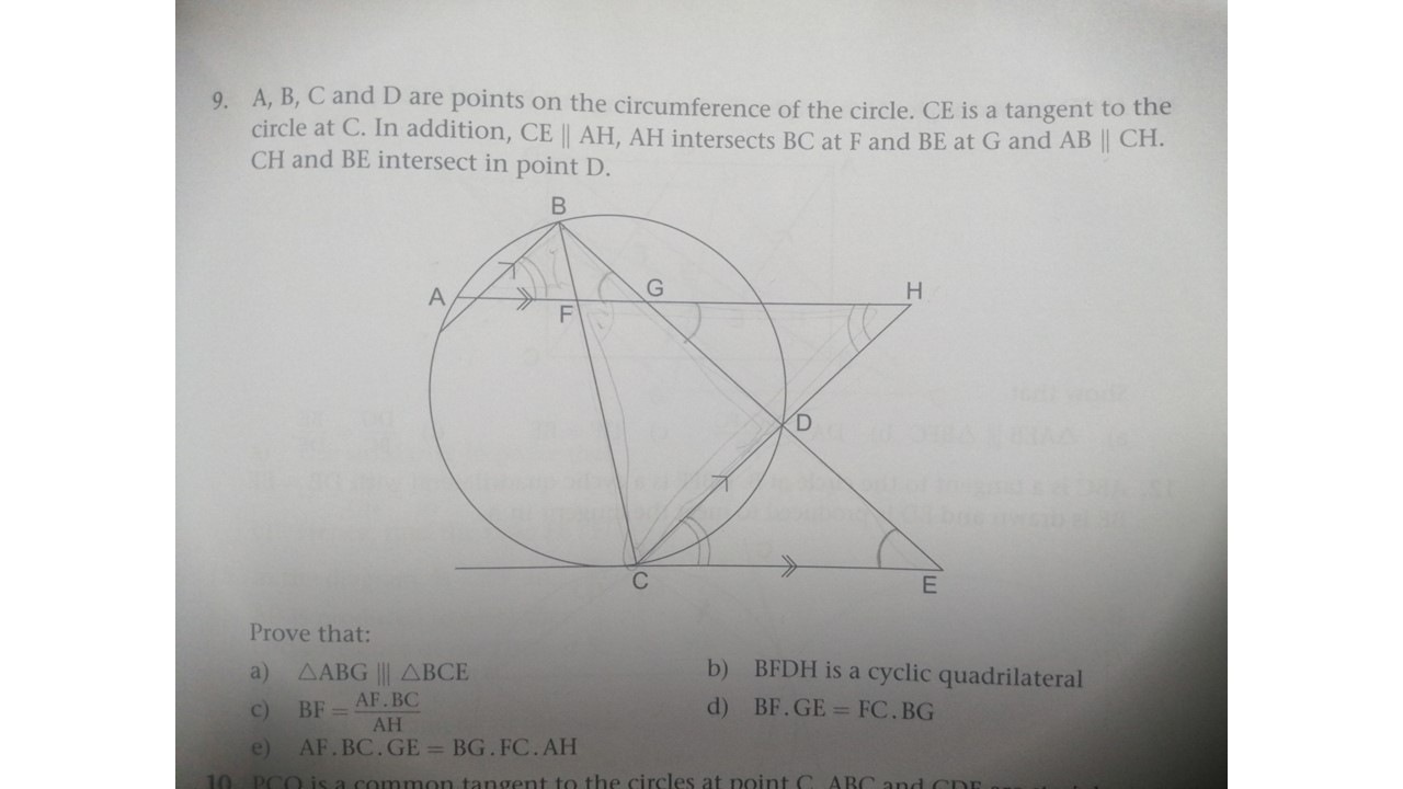 Solved A,B,C ﻿and D ﻿are points on the circumference of the | Chegg.com