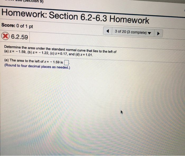 Solved Homework Section 6 2 6 3 Homework Score 0 Of 1 Pt 3