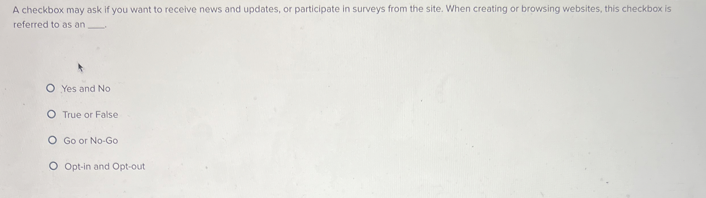 Solved A checkbox may ask if you want to receive news and | Chegg.com