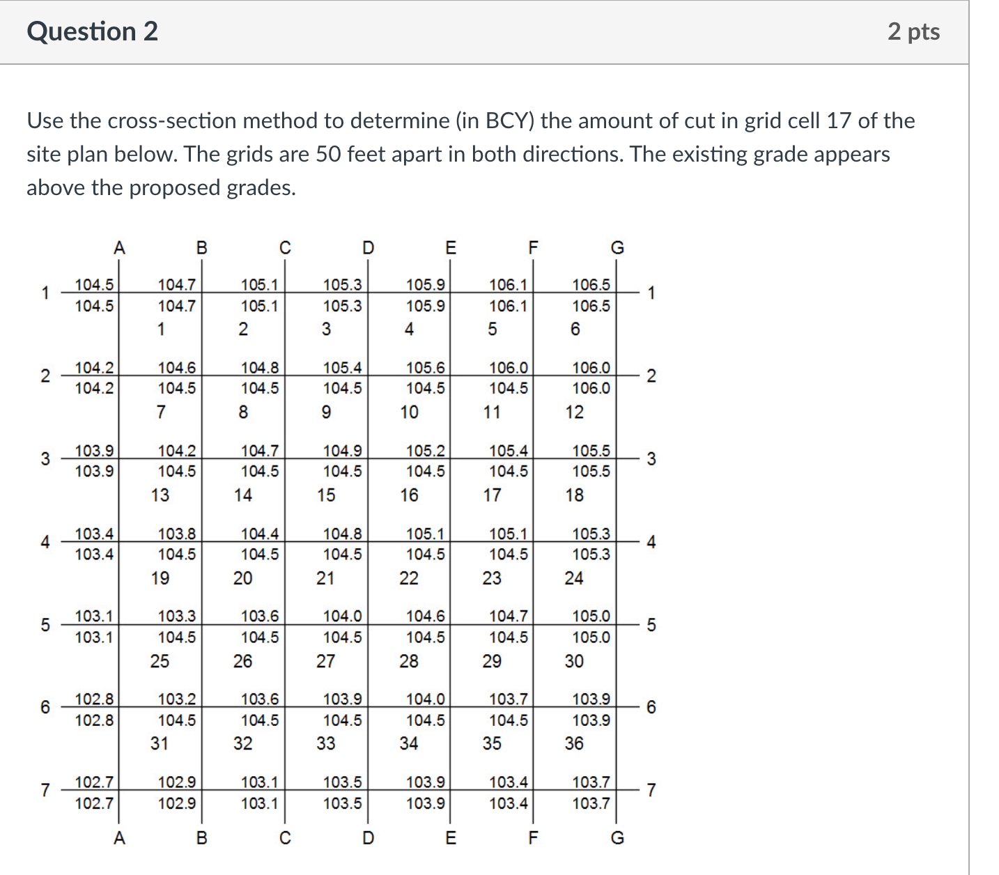 Solved Use the cross-section method to determine (in BCY) | Chegg.com