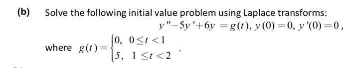 Solved B Solve The Following Initial Value Problem Using 2900