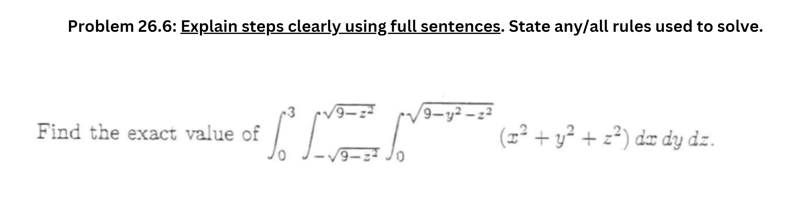 Problem 26.6: Explain steps clearly using full | Chegg.com
