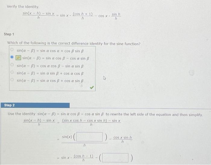 Solved Verify the identity. | Chegg.com