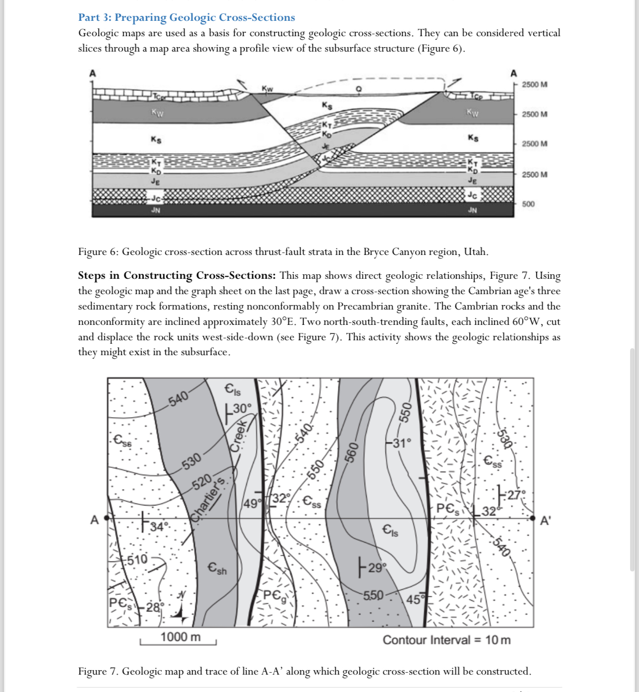 Solved Part 3: Preparing Geologic Cross-SectionsGeologic | Chegg.com