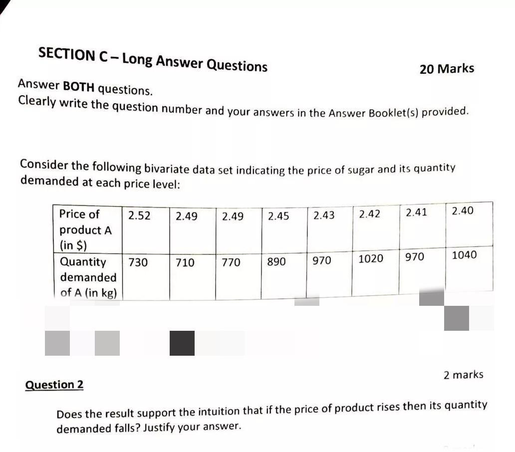 Solved SECTION C-Long Answer Questions 20 Marks Answer BOTH | Chegg.com
