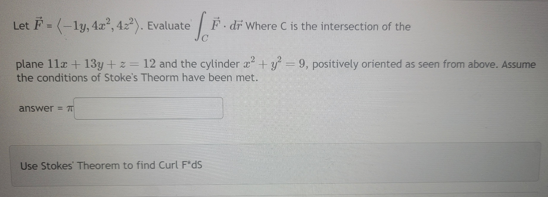 Solved Let vec(F)=(:-1y,4x2,4z2:). ﻿Evaluate | Chegg.com
