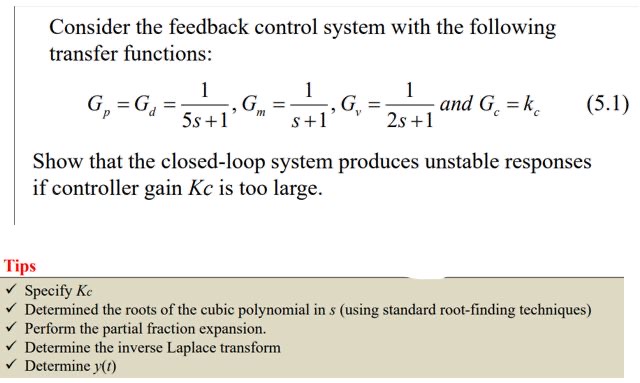 Solved Consider the feedback control system with the | Chegg.com