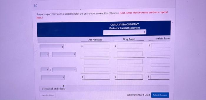 Solved Prepare a schodule showing the division of net income | Chegg.com