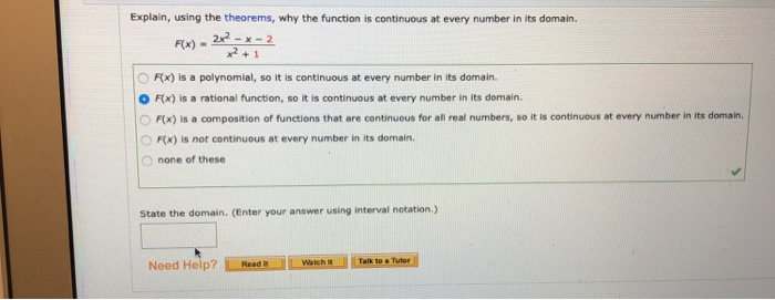 Solved Explain, using the theorems, why the function is | Chegg.com