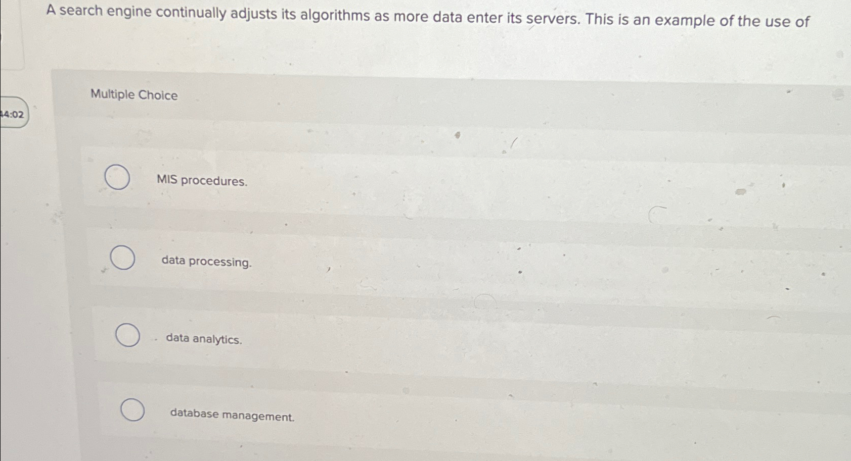 Solved A search engine continually adjusts its algorithms as | Chegg.com