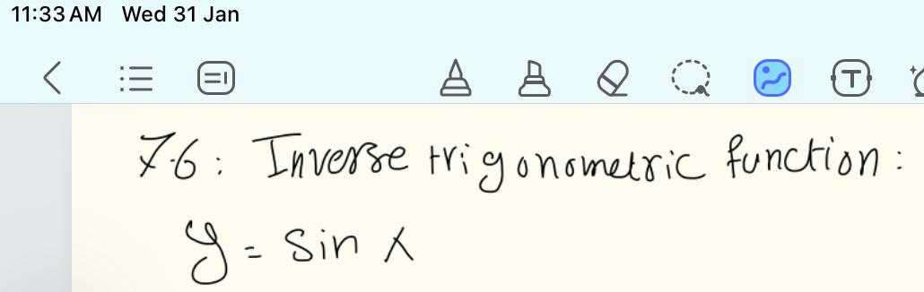 Solved Find inverse trigonometric functiony=sinx | Chegg.com