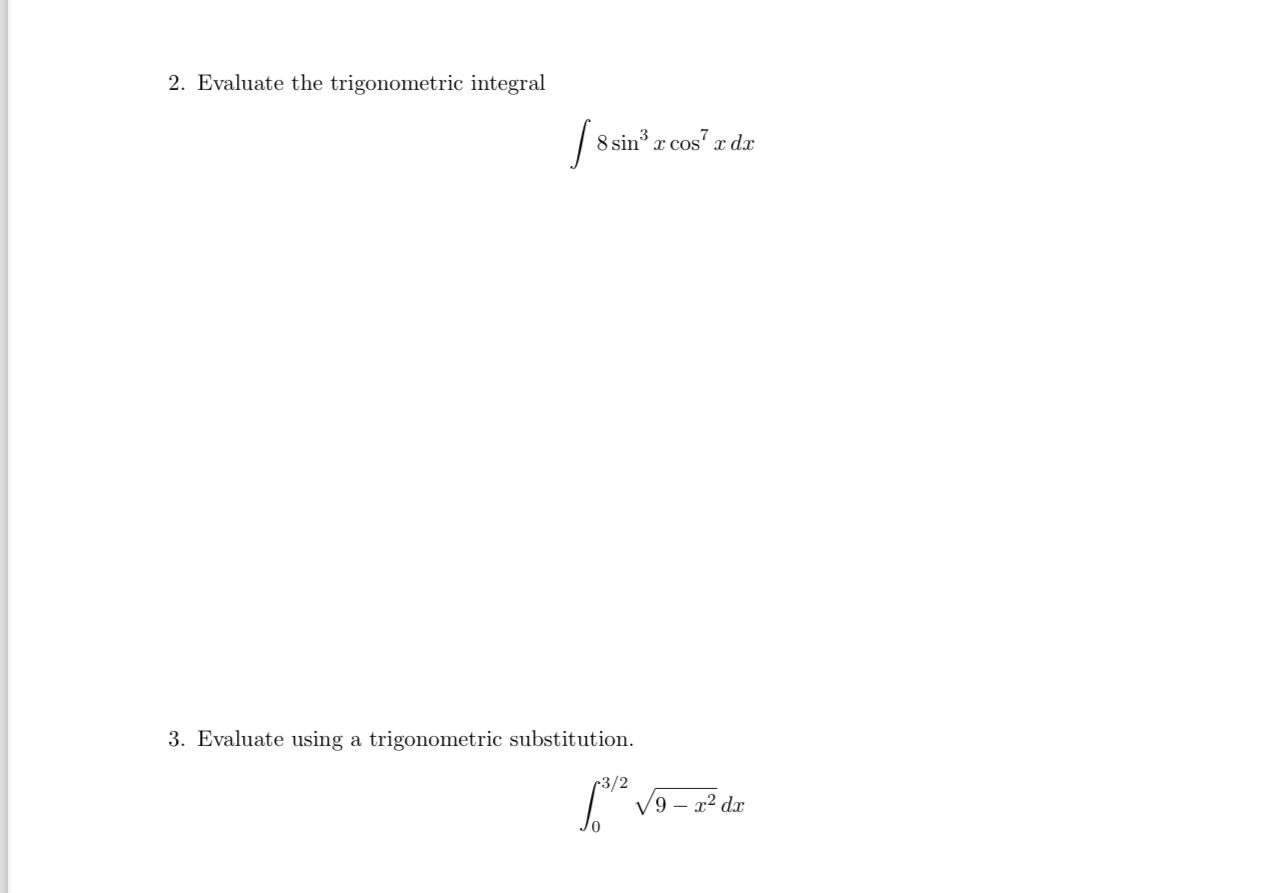 Solved Evaluate the trigonometric | Chegg.com