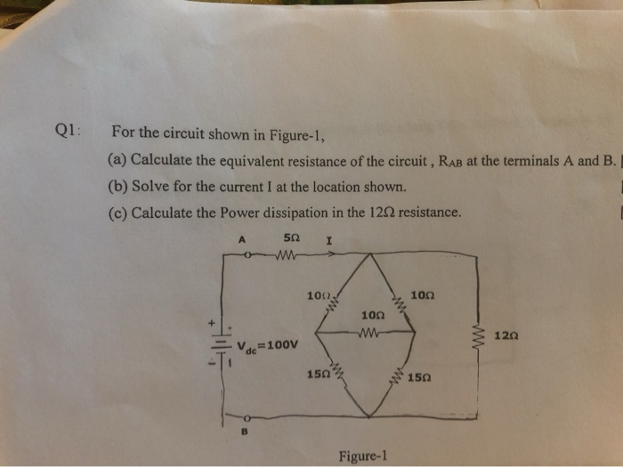 Solved Q1: For the circuit shown in Figure-1, (a) Calculate | Chegg.com