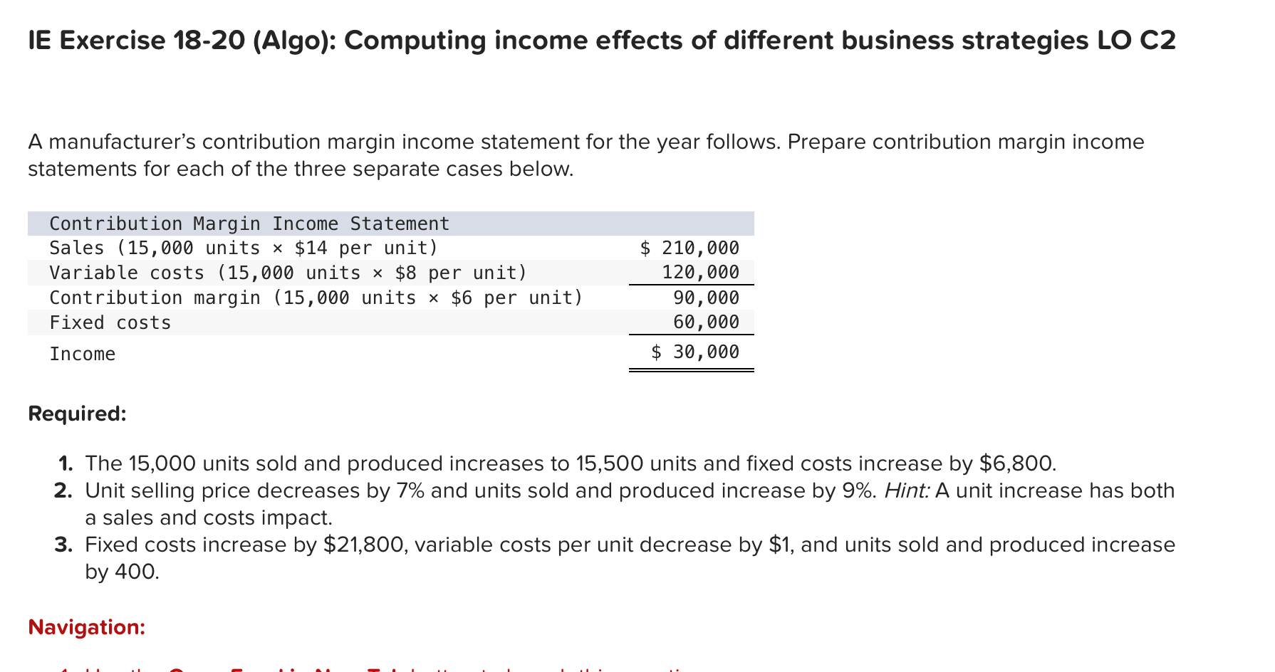 Solved IE Exercise 18-20 (Algo): Computing income effects of | Chegg.com