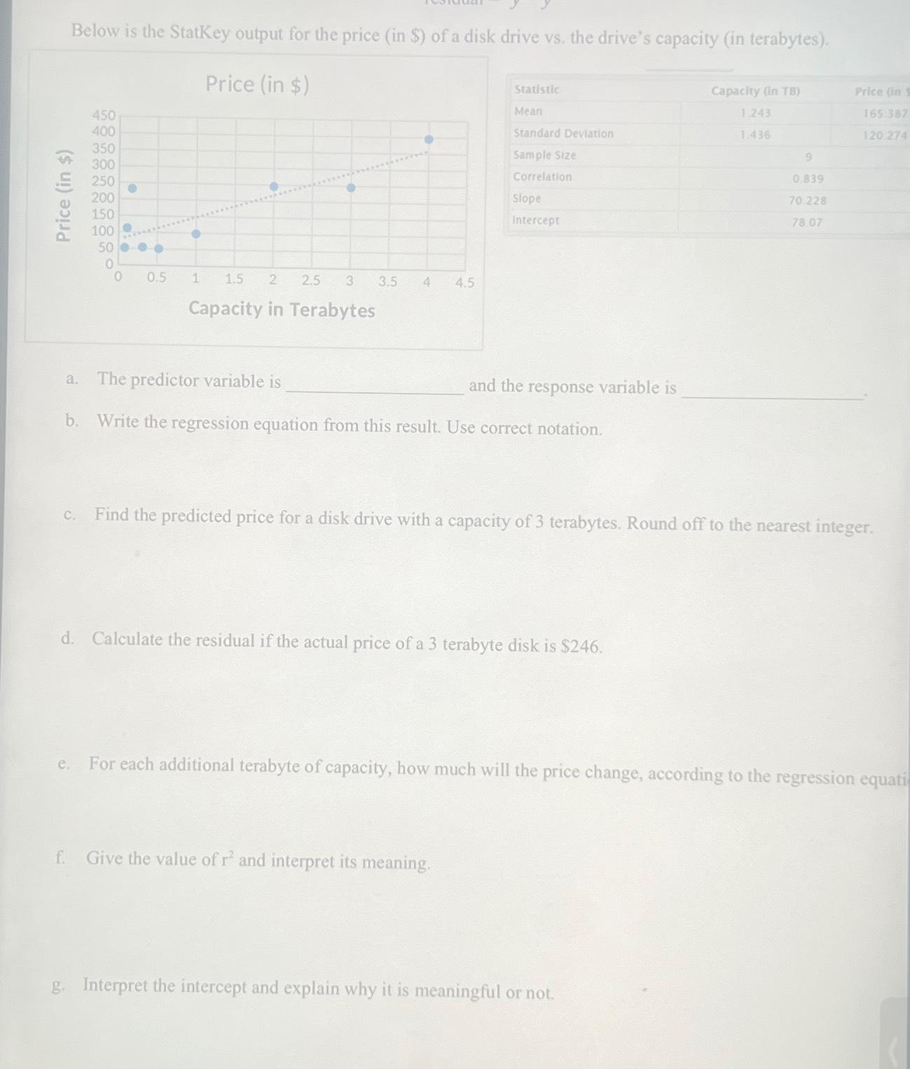 Solved Below is the StatKey output for the price (in $) ﻿of | Chegg.com