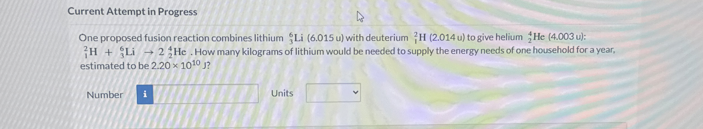 Solved Current Attempt in ProgressOne proposed fusion | Chegg.com