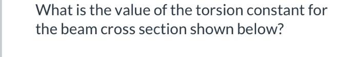 What is the value of the torsion constant for the | Chegg.com