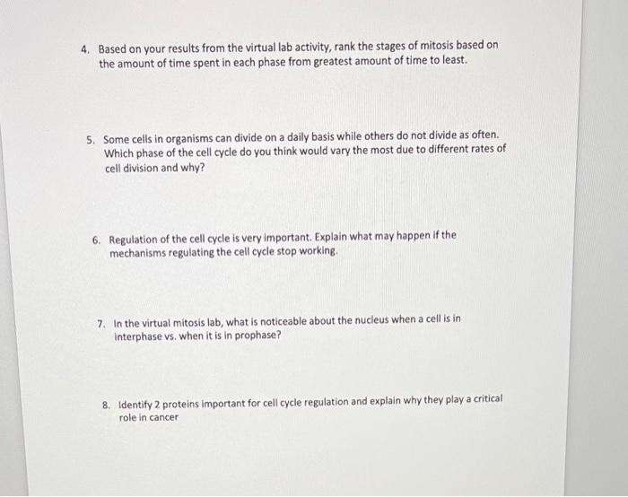 Solved Experiment 1: Process of Mitosis ( 1 hour) In this | Chegg.com