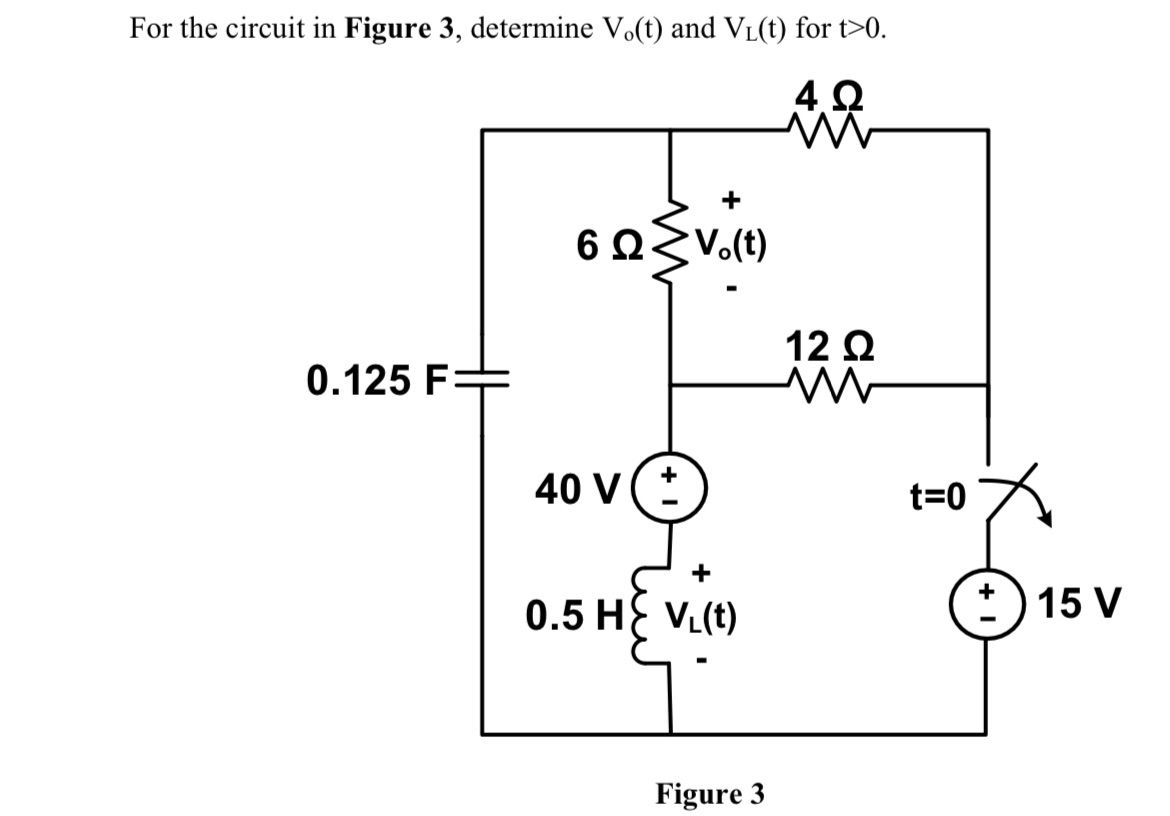 Solved Using 2nd order circuits, solve for the question | Chegg.com