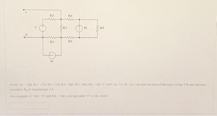 Solved resistance Hb at terminal pair a to. (Fer ecample, if | Chegg.com