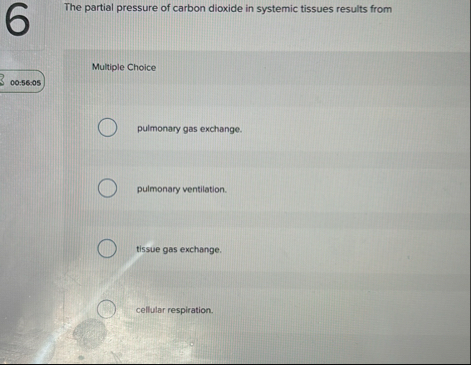 Solved The partial pressure of carbon dioxide in systemic | Chegg.com
