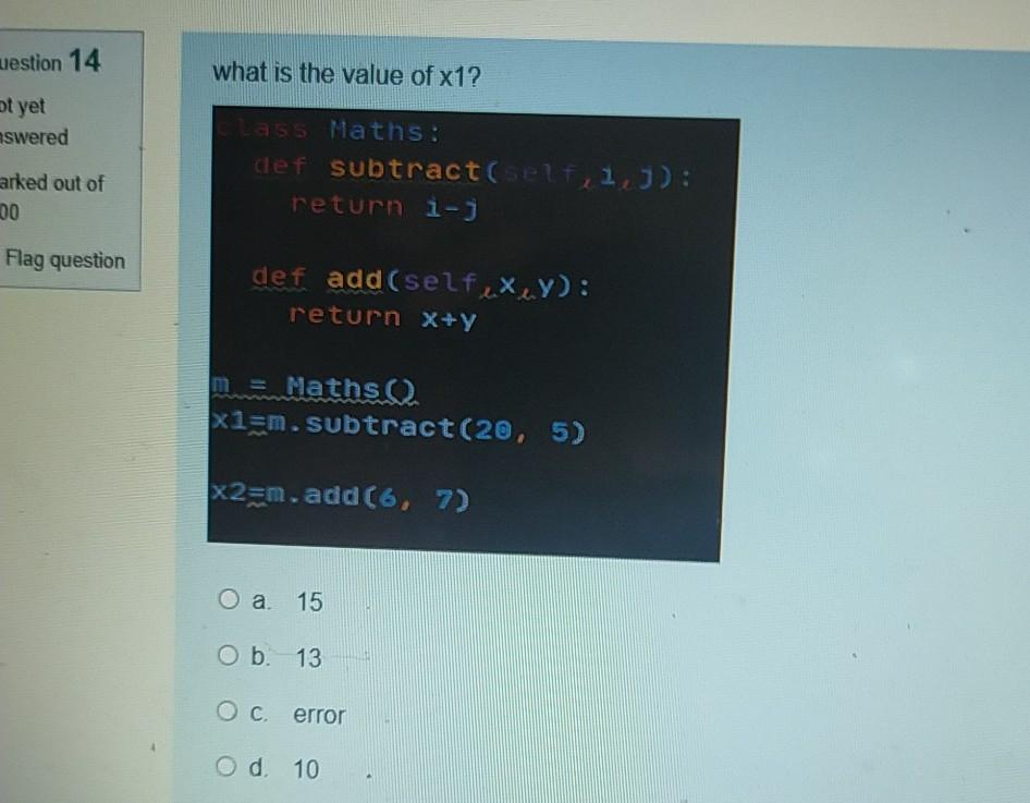 Solved muestion 14 what is the value of x1? ot yet mswered | Chegg.com Solved muestion 14 what is the value of x1? ot yet mswered | Chegg.com