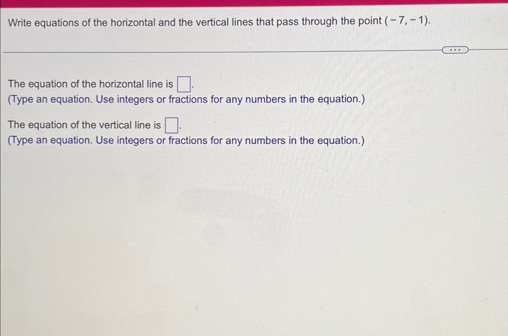 Solved Write equations of the horizontal and the vertical | Chegg.com