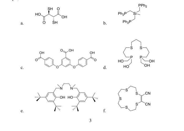 Solved 1. Identify the type and number of donor atom(s) and | Chegg.com