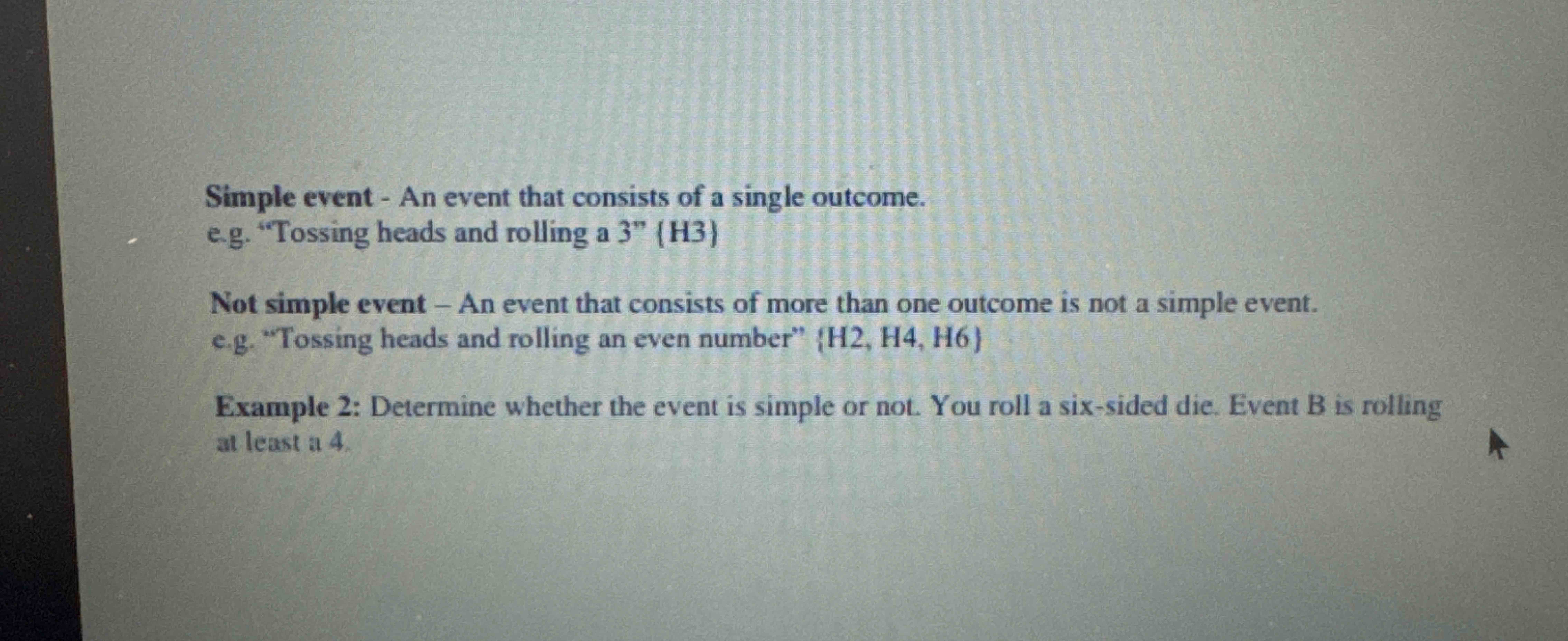 Solved Simple event - ﻿An event that consists of a single | Chegg.com