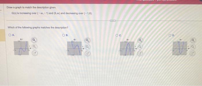 Solved Draw a graph to match the description given. G(x) is | Chegg.com
