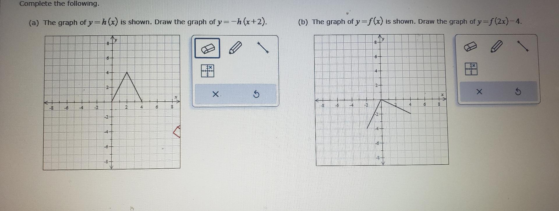 Solved Complete the following.(a) ﻿The graph of y=h(x) ﻿is | Chegg.com