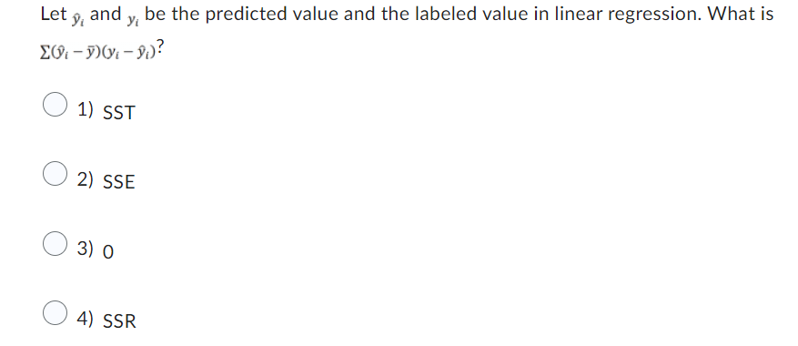 Solved Let hat(y)i ﻿and yi ﻿be the predicted value and the | Chegg.com